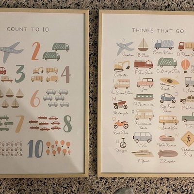 Neutral Alphabet Poster ABC Print Printable Educational Wall - Etsy