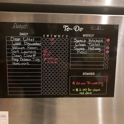 Dry Erase Weekly Menu, Meal Planner, Fridge Menu, Kitchen Menu Board ...