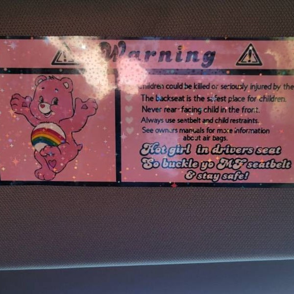 Carebears! Cute Car Warning Sticker Super Kawaii,car Accessory,car ...