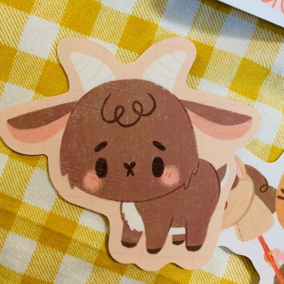 Baby Goat Vinyl Sticker Kawaii Sticker Cute Goat Sticker Cute ...