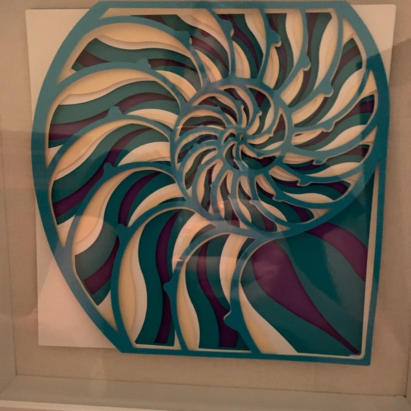 Digital Files-nautilus-cricut SVG-CNC Laser Cut Multilayer 3D Mandala ...