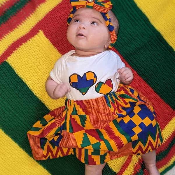 African Print Kids Clothes| Ankara Baby Girl Dress| Matching Kente ...