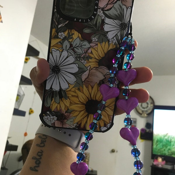 Flower Butterflies Keychains, Cell Phone Charm, Lanyard, Planner Charm ...