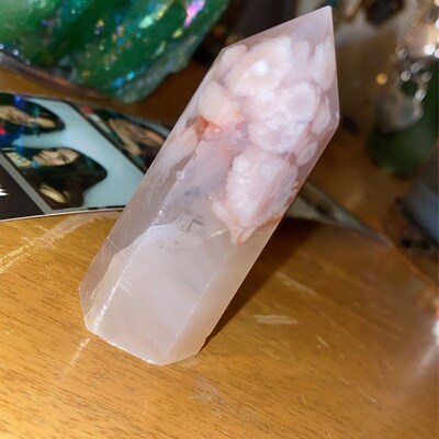 Flower Agate Point, Small Cherry Blossom Agate Point, Sakura Agate ...