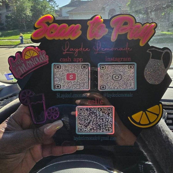 Bartender Sign | Mobile Bartender Sign | Bartender Scan to Pay Acrylic ...