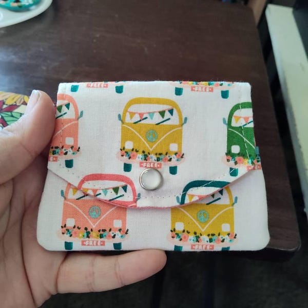 Bunny Mini Wallet ~ Gift Card Holder ~ Unique Gift ~ Hand Sewn Small ...