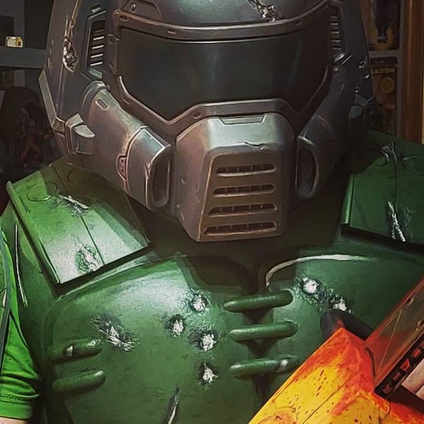 Doomguy/ Doom Marine/ Doom Slayer Bundle Armor/ Muscle T-shirt & Helmet ...