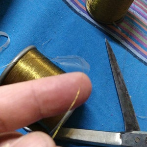 Mukaish Badla Metal Flat Metallic Thread Tape Embroidery Wire - Etsy