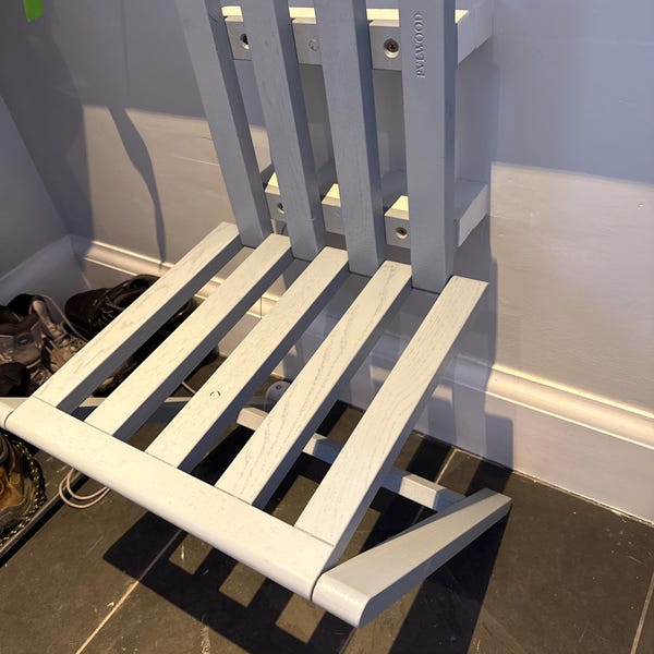Folding Wall Mounted Chair, Solid Oak Space Saving Seat, Small Entryway ...