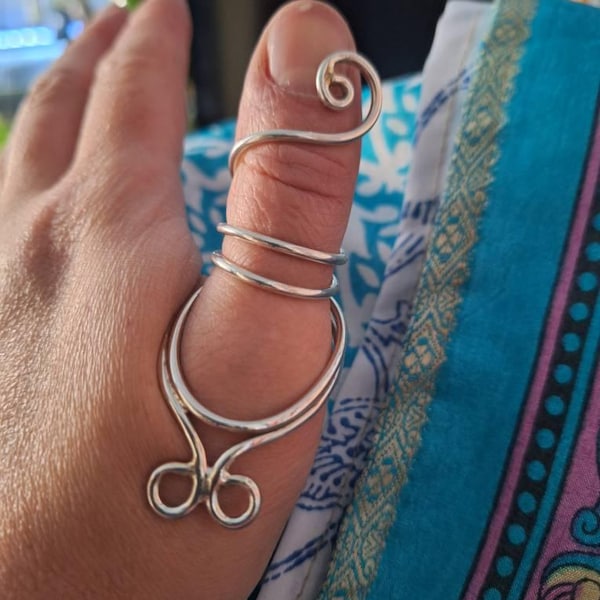Sterling Silver MCP Joint Support Thumb Ring, Arthritis Rings, Thumb ...
