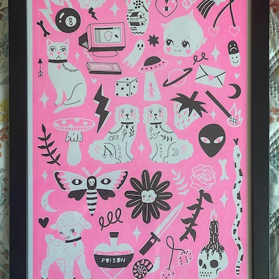 Flash Sheet A3 Risograph Print - Etsy