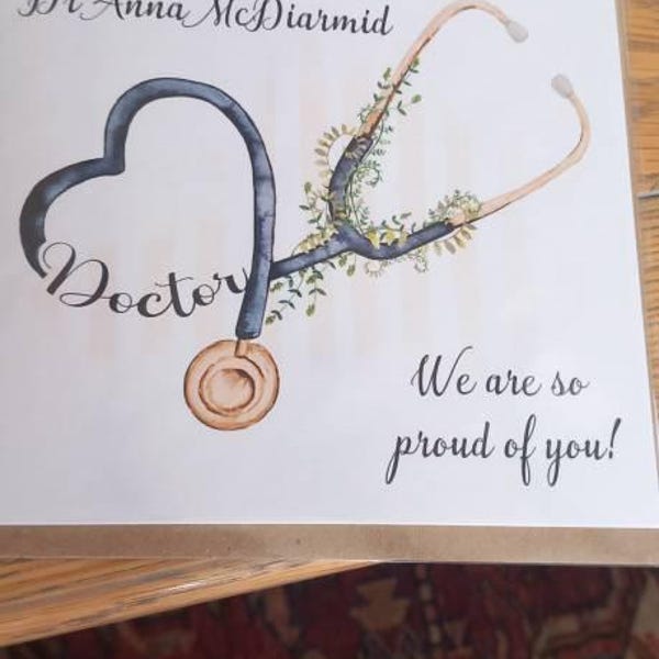 Personalised Congratulations Doctor Card, Qualified Doctor Card, Doctor ...