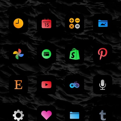 Ios Icon Pack for iPhone 250 Icons Red and Black Icons - Etsy