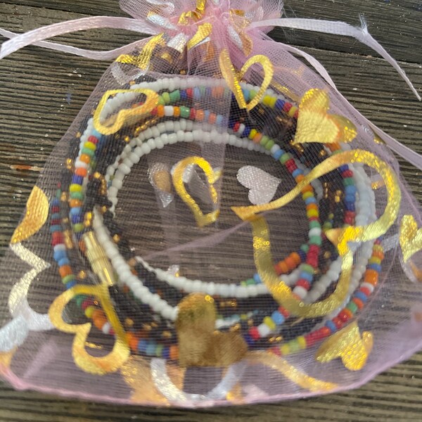 3 Waist Beads Set - African Waist Beads Set for Weight Loss - With ...