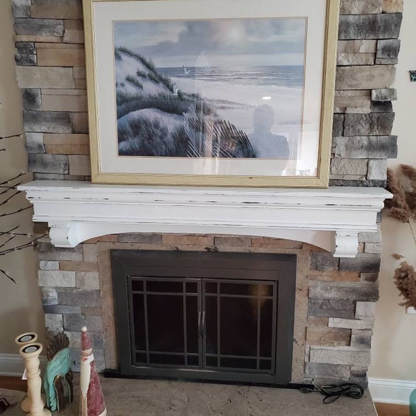 Vintage Mantle, French Country Mantle With Corbels, Fireplace Mantle ...