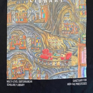 House of Wind Library Velaris ACOTAR Illustrated Art Licensed Shirt ...