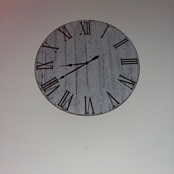 Large Wall Clock / 18" - 42" / Farmhouse Clock / Oversized Wall Clock ...