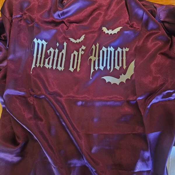 Bridal Bats Robe, Bridesmaid Robes, Gothic Bridal Party,gothic Bride ...