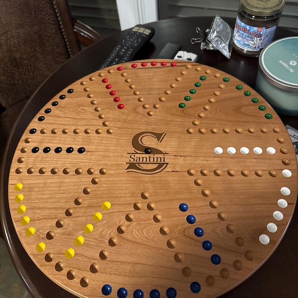 Marbles Game Double Sided 4+6 Player Marbles and Card Game - Etsy