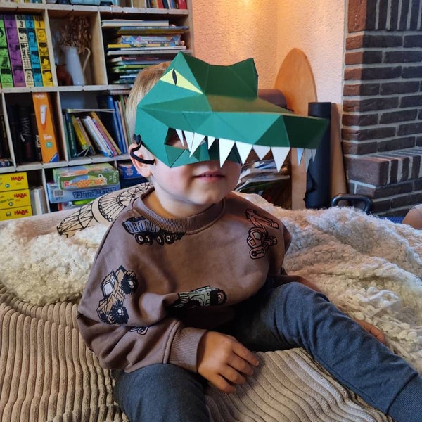 Kids Mask, Crocodile Mask, Alligator Mask, Halloween Costume Kid ...