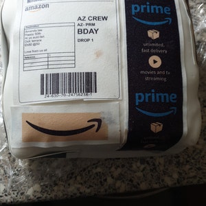 Personalised Edible Postage Label Prints Amazon Edible Parcel Cake ...