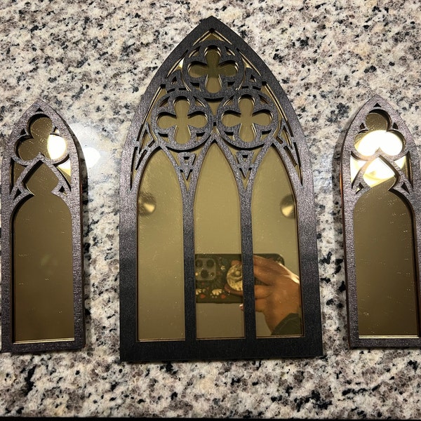Gothic Mirror, Set of 3, GOLD Mirrors, Witchy, Cathedral - Etsy
