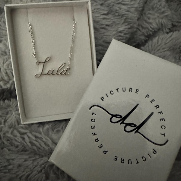 Customized Name Necklace - 925 Sterling Silver Nameplate; Box, Rolo ...
