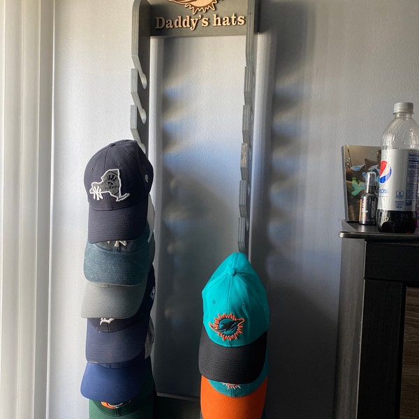 Cap Rack ,rack for 20 Caps, Custom Cap Rack , Cap Rack 3D, Personalize ...