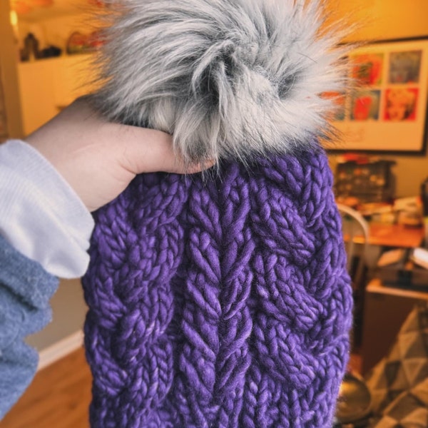 KNITTING PATTERN// Little Ridges Beanie Pattern // Chunky Knit Hat ...