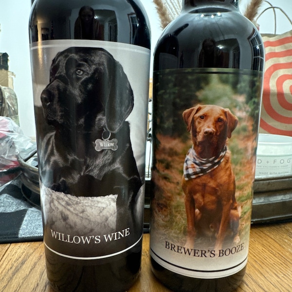 Photo Message Wine Bottle Label, Valentine's Day, Custom Wine Label ...