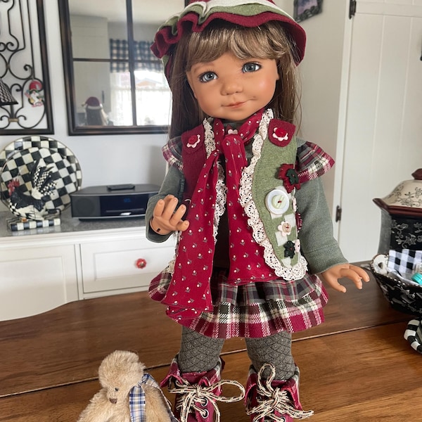 1800 SOMETIME Regency Ball Dress - Doll Clothes Outfit for 15” Doll Like Ruby Red - Etsy