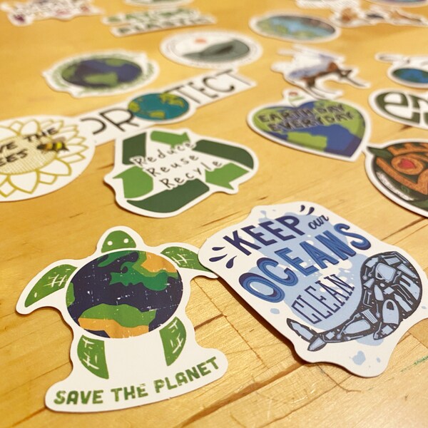 50 Save the Earth Stickers - Save the Planet Stickers - Protect ...