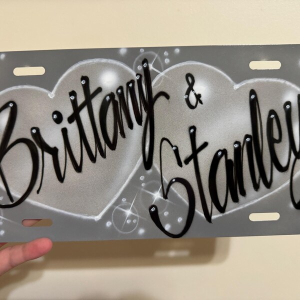 Airbrushed Car Tag Colorful Beach Scene Front License Plate Custom ...