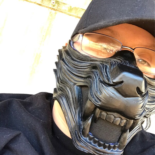 Wolf Mask Wolf Oni Berserk Menpo Mask Samurai Fenrir - Etsy