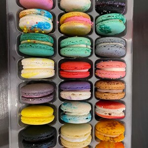 6 Pack Blue Raspberry French Macarons - Etsy