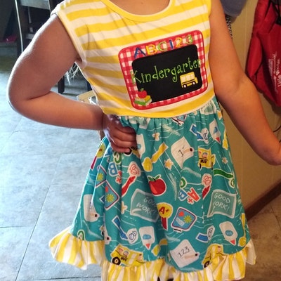 Kindergarten Dress, Kindergarten Outfit, First Day of Kindergarten ...