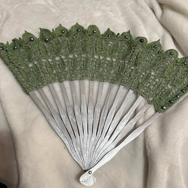 Crown of Petals Crochet Hand Fan Kit - Crochet Kit - Hand Fan - Crochet ...