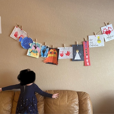 Star Rainbow Clothesline Artwork Display, Rainbow Art Work Display ...