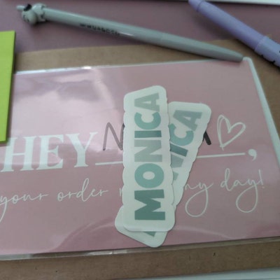 Personalized Name Sticker, Custom Name Sticker, Pastel Name Sticker ...
