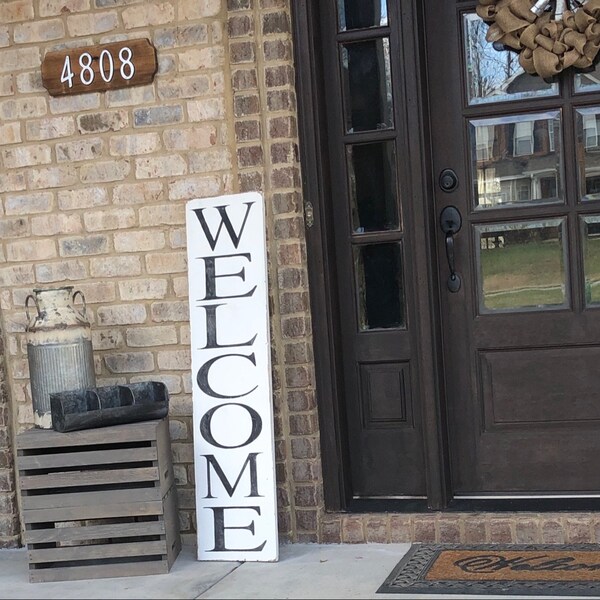 Rustic Wood WELCOME Sign for Porch Rustic Welcome Sign Farmhouse ...