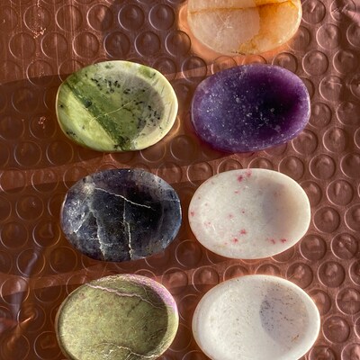 Pink Aragonite Tumbled Stone Heart Healing Calming Self Love Compassion ...
