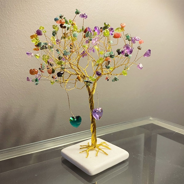 Wedding Cake Topper, Tree of Life Cake Topper With Birthstones ...