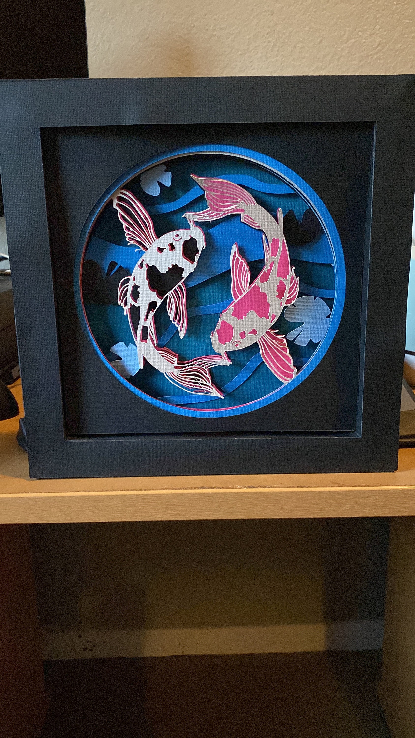 3D Koi Fish Svg Shadow Box Svg Fish Svg | Etsy UK