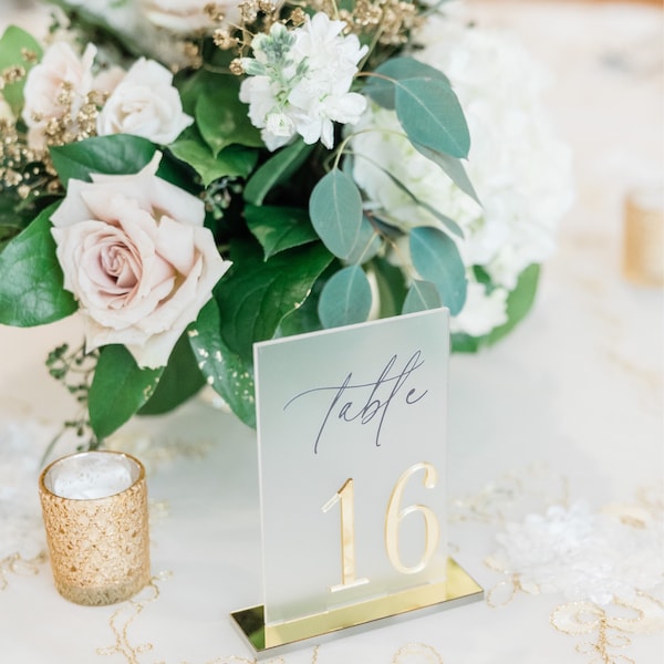 Frosted Acrylic Table Numbers - Frosted Acrylic Sign - Wedding Table ...