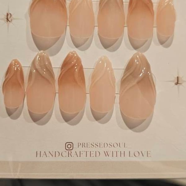 FAYE Fairycore Aesthetic Press on Nails Jade Aurora Nails Lily Pond ...