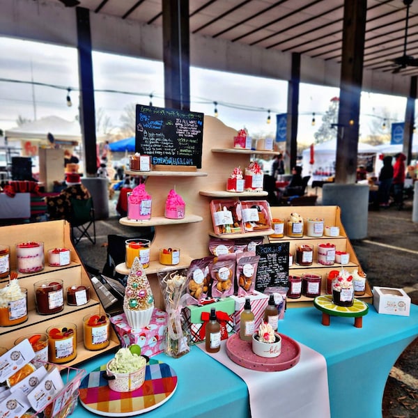 Short Regular Collapsible Stand, Booth Display Shelf, Popup Market ...