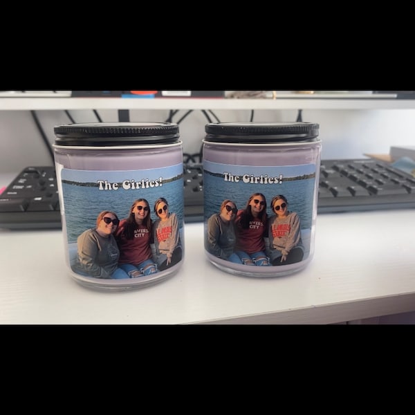 Personalized Photo Candle, Custom Photo Candle, Picture Candle, Add ...