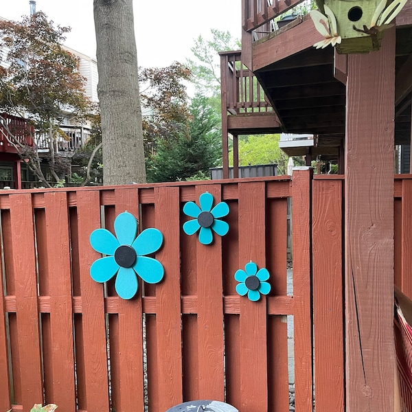 Poly Wall Flower, Fence Flower, Outdoor Decor, Fence Decor, Yard Art ...