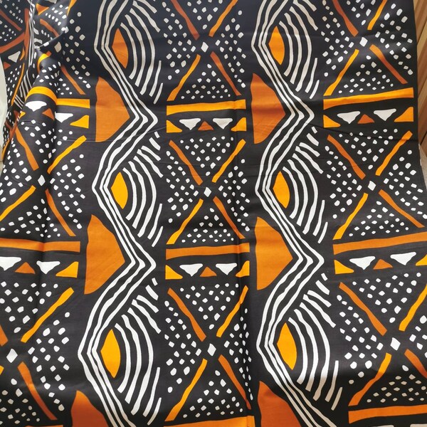 Vlisco Wax Hollandais YELLOW / Red JUMPING HORSE African Wax Print ...