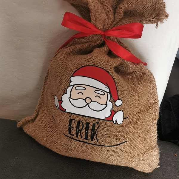 Santa Split Monogram SVG, Christmas Cut File, Santa Claus Name Label ...